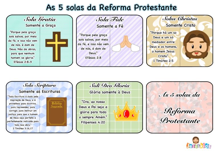 As cinco solas da reforma protestante » Jesus Kids