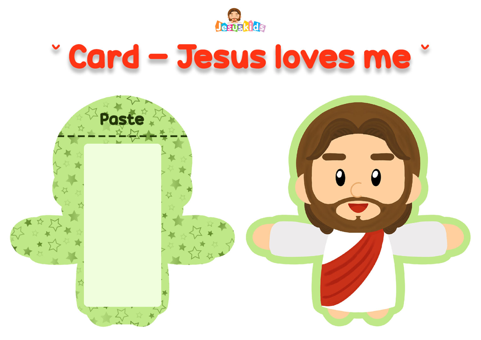 Card - Jesus loves me » Jesus Kids