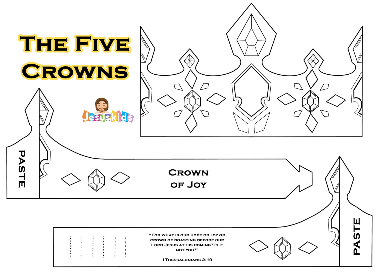 Crown of Joy - coloring » Jesus Kids