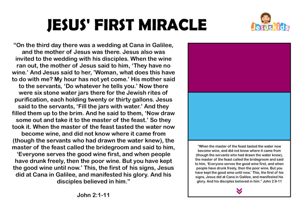 Jesus´ first miracle_02 » Jesus Kids