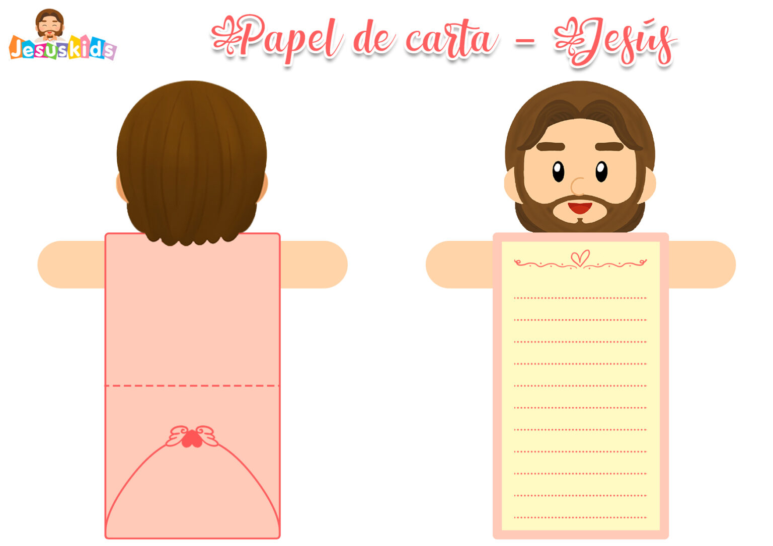 Papel de carta - Jesús » Jesus Kids