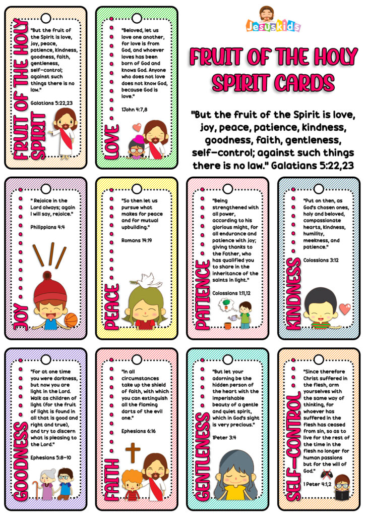 Fruit of the Holy Spirit cards » Jesus Kids