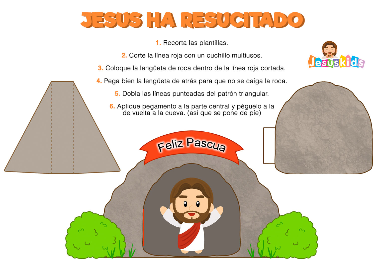 Semana Santa - Folleto para colorear_05 » Jesus Kids